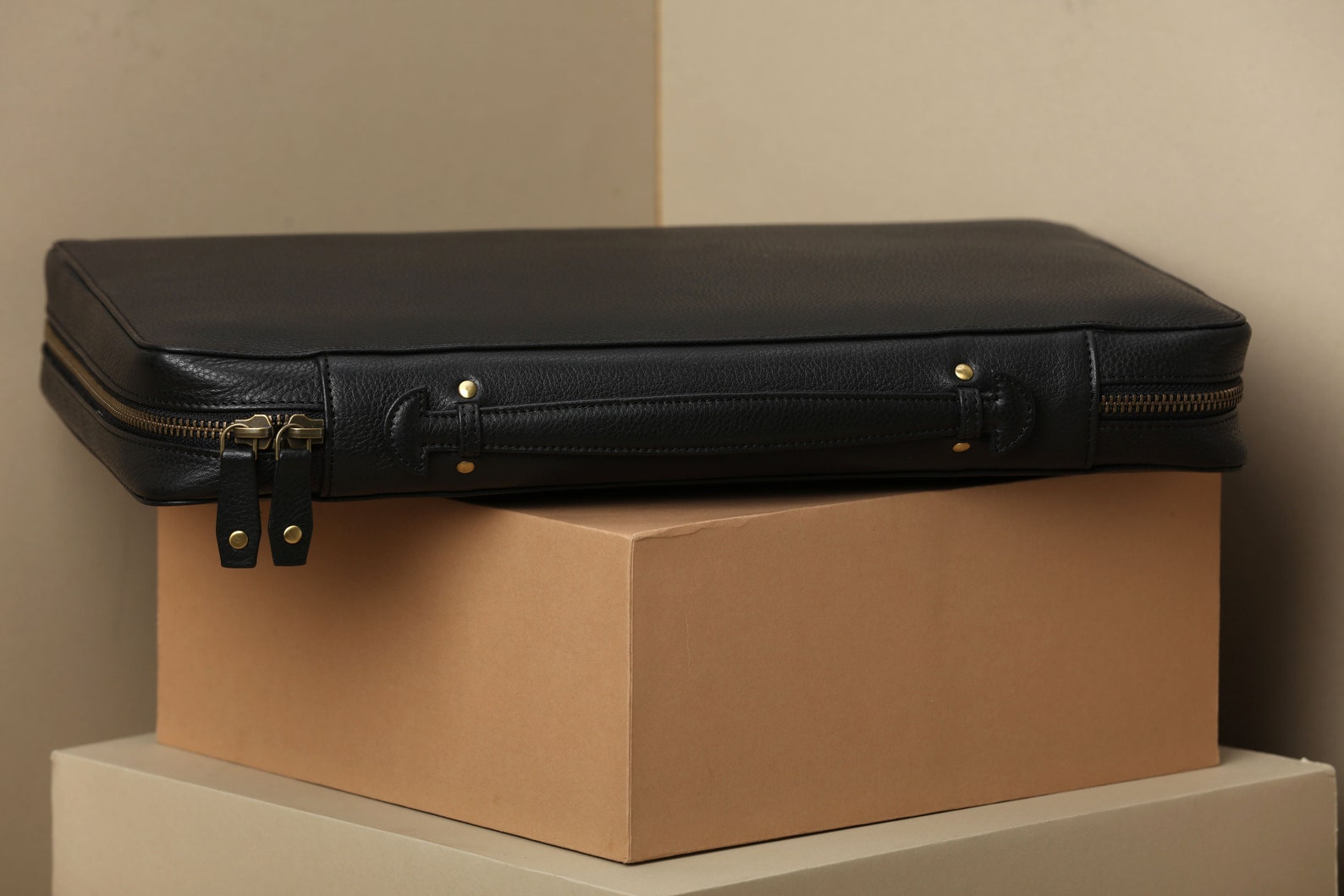 Portfolio Organizer Leather Zippered Leather Portfolio | Etsy