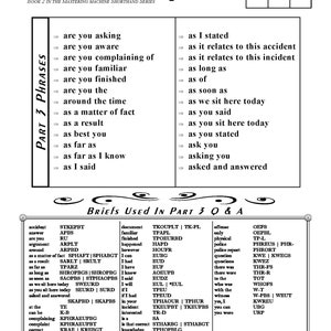 800 Most Common Depo Phrases - Volume I - Court Reporting Practice ...