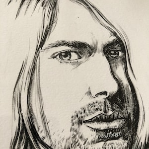 Kurt Cobain Original 10x13 Pen and Ink Drawing - Etsy