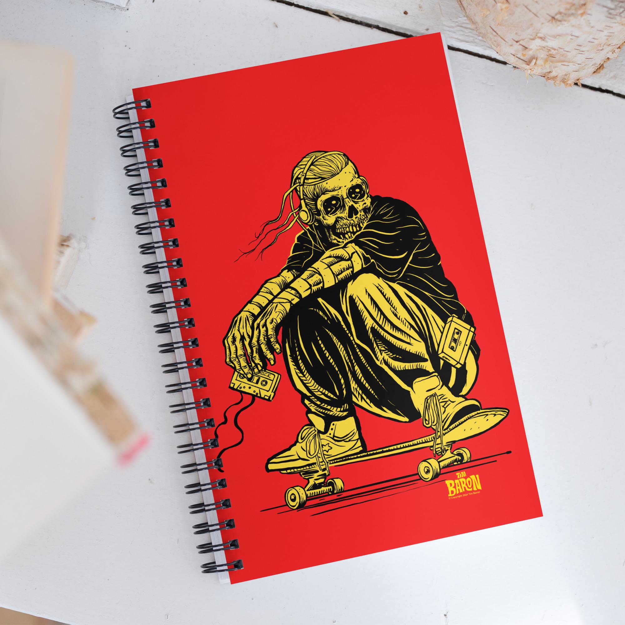 1980s OG Cursed Skeletal Skateboarder Tim Baron Spiral Notebook ...