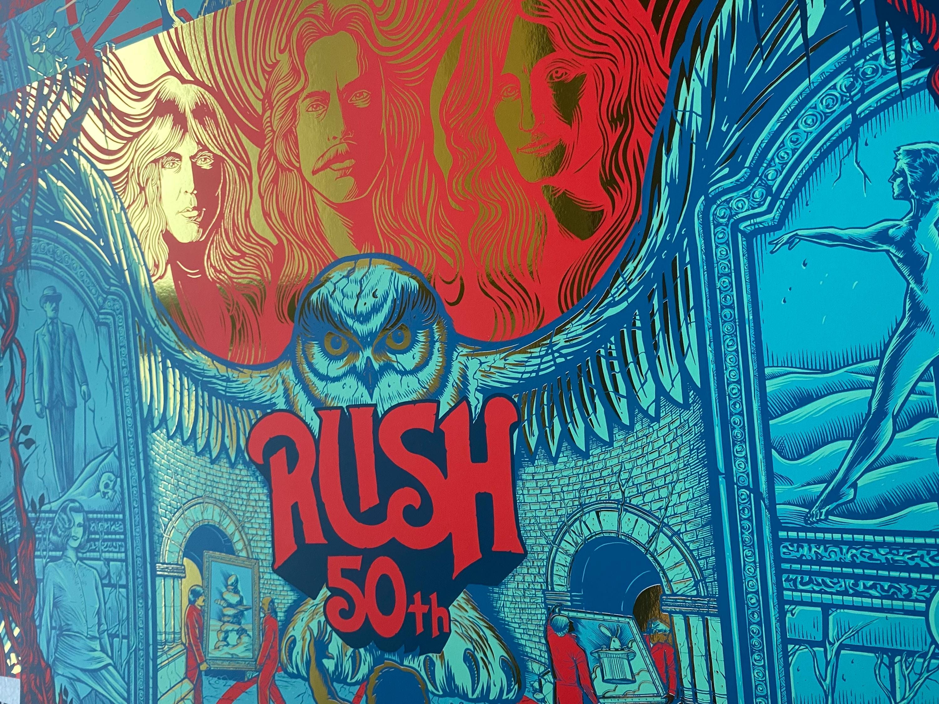 RUSH 50TH ANNIVERSARY Gold Foil Poster Signed Numbered AP - Etsy