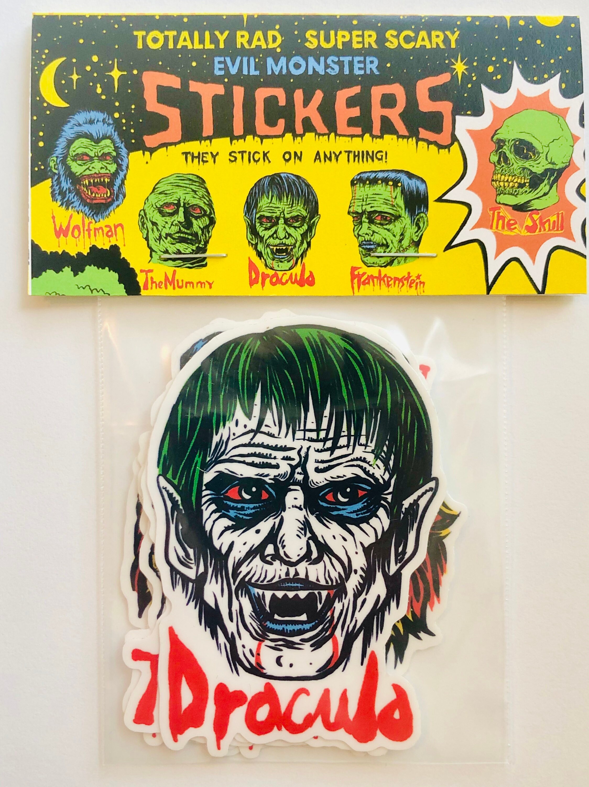 Tim Baron 80s Retro Monster Halloween Sticker Set | Etsy