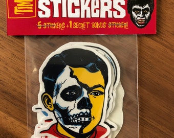 Tim Baron 80s Retro Monster Halloween Sticker Set | Etsy