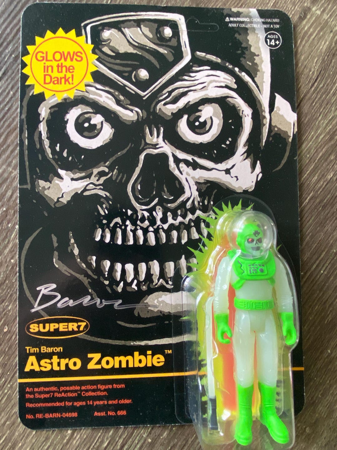 Signed Super7 Tim Baron “astro Zombie” Wave 4 GLOW Action Figure - Etsy