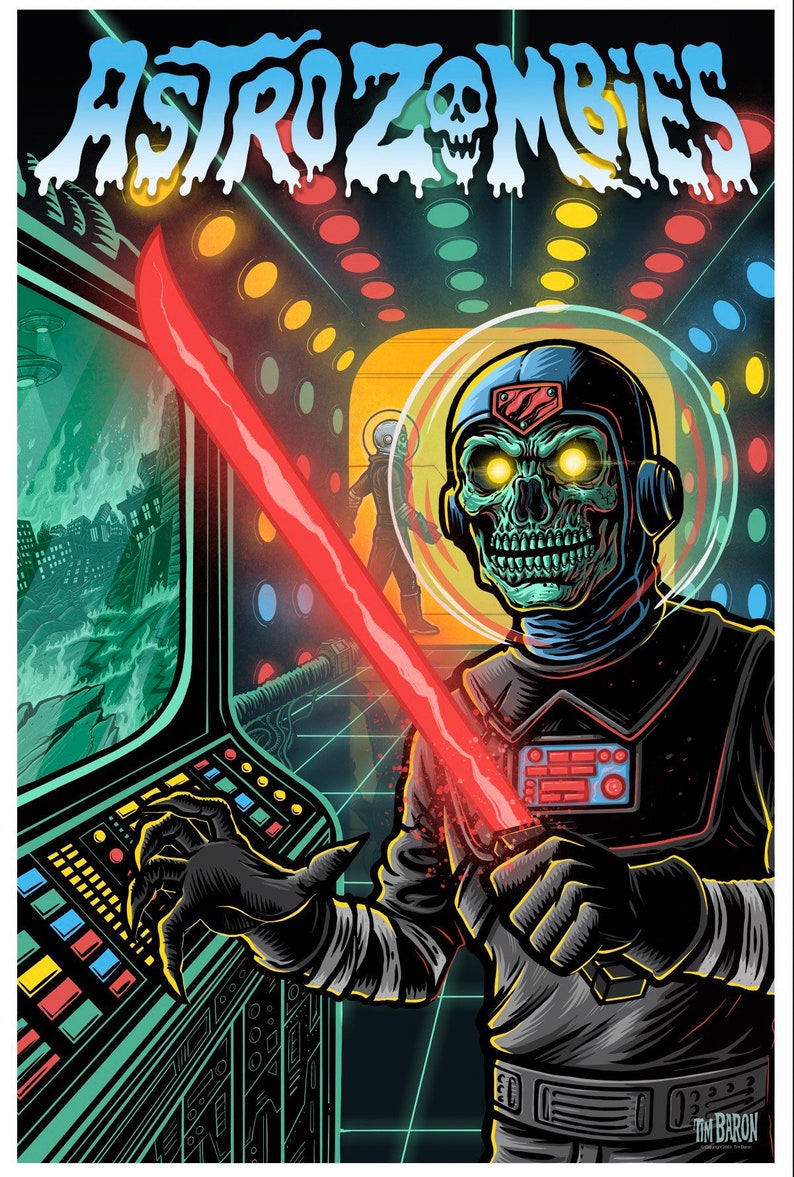 12”x18” Astro Zombies Wave 2 Card Art Giclee Poster Print - Etsy
