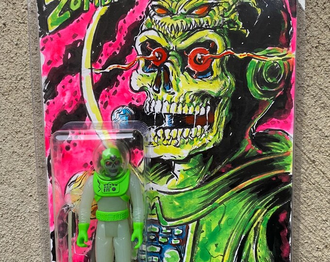 1st Drawing of the Year Original Painting Art Cardback Super7 Tim Baron ...