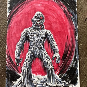 Swamp Monster 5.75x8.5” Pen and Ink + Marker Original Drawing - Etsy