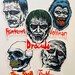 Tim Baron 80s Retro Monster Halloween Sticker Set - Etsy