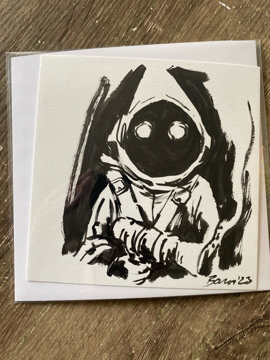 Star Wars Jawa Original Ink 6x6 Sized Drawing - Etsy