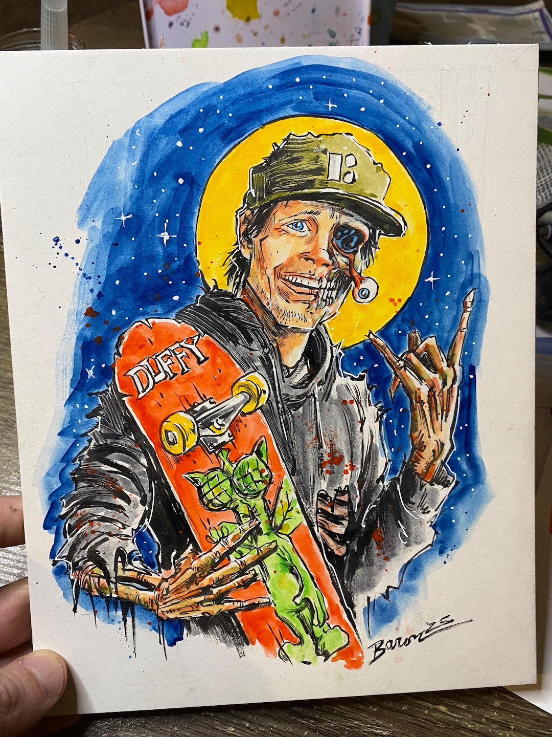 8x10 Zombie/monster Yourself Portrait Drawing Commission (non ...