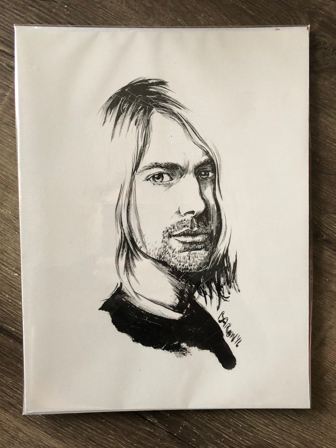 Kurt Cobain Original 10x13 Pen and Ink Drawing - Etsy