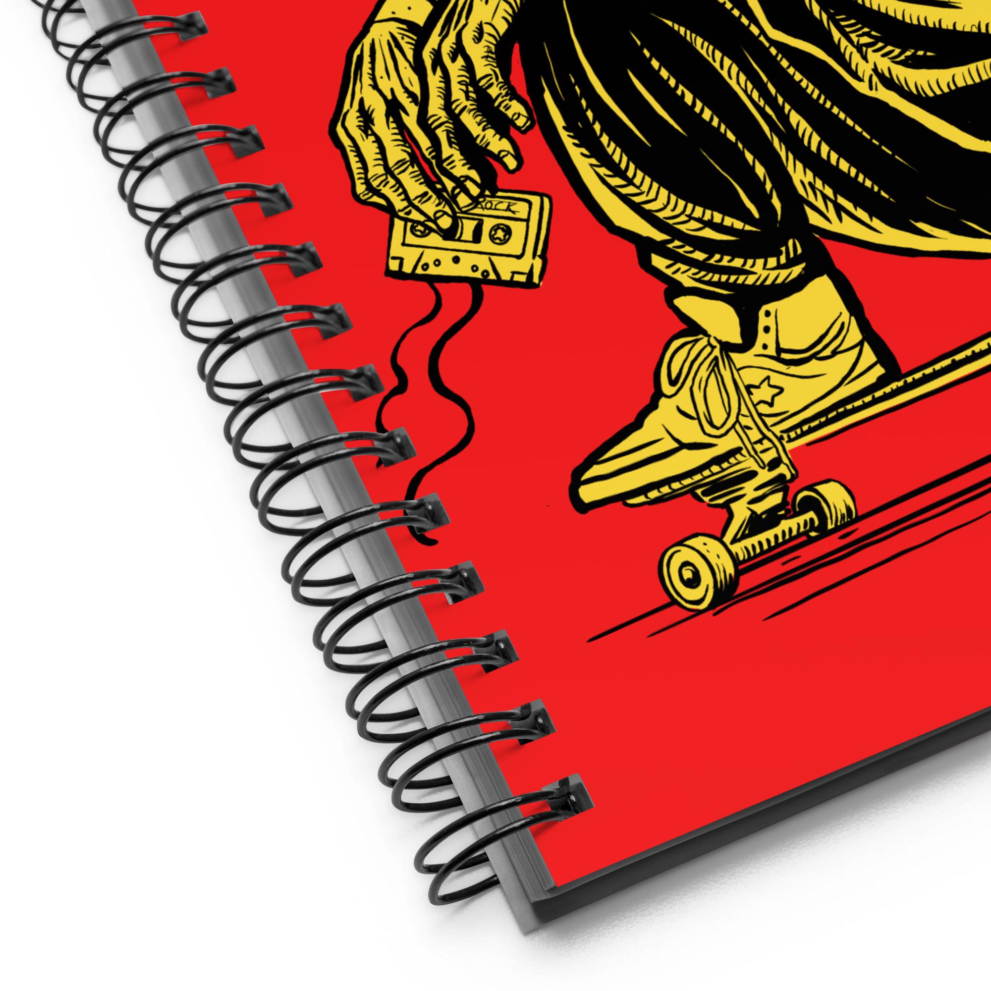 1980s OG Cursed Skeletal Skateboarder Tim Baron Spiral Notebook ...