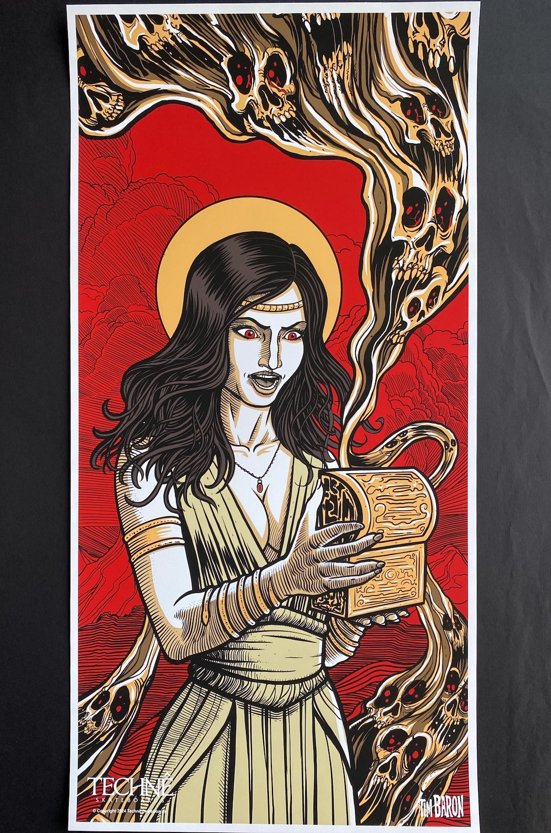 Techne Skateboards Greek Mythology Pandora’s Box of Horror 12”x24 ...