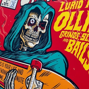 12”x18” “lurid Tales - Skate or Die” Giclee Poster Print - Etsy
