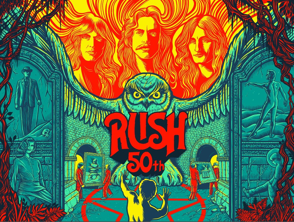 RUSH 50TH ANNIVERSARY Gold Foil Poster Signed Numbered AP - Etsy