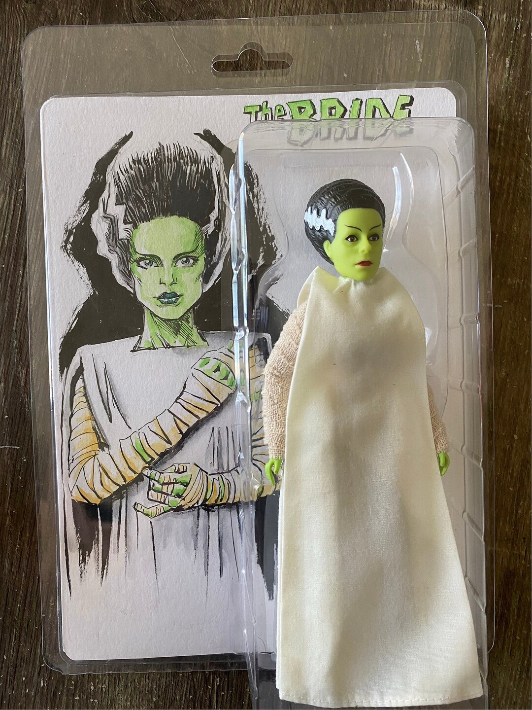 Bride of Frankenstein Figure With Original Custom Card Art by Tim Baron ...