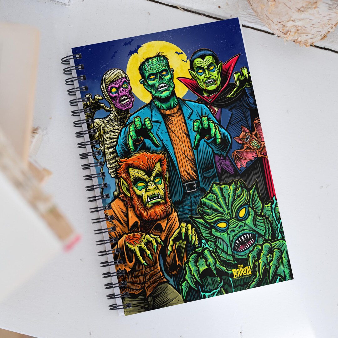 Halloween Tim Baron Monster Jam Spiral Notebook/sketchbook - Etsy