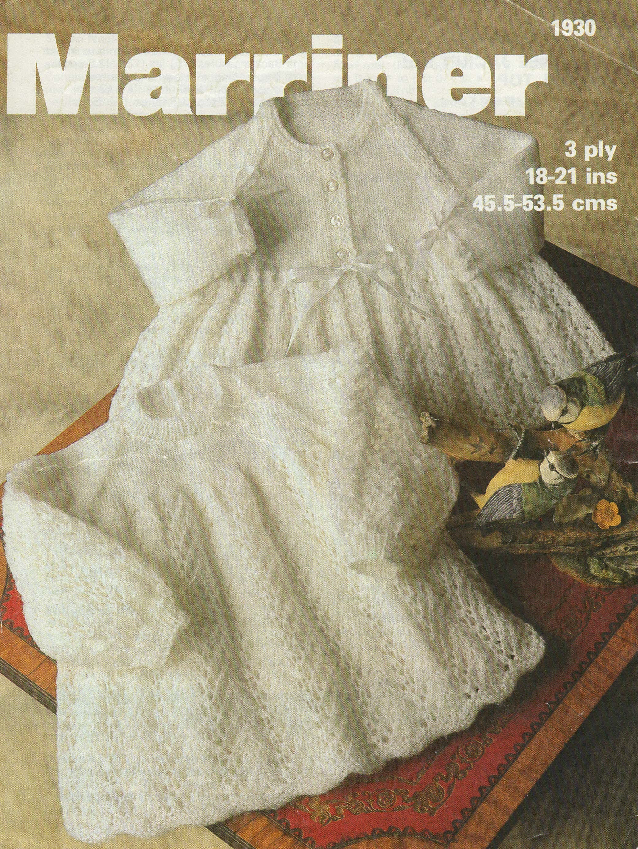 Marriner Matinee Jacket and Angel Top Knitting Pattern 1930 - Etsy
