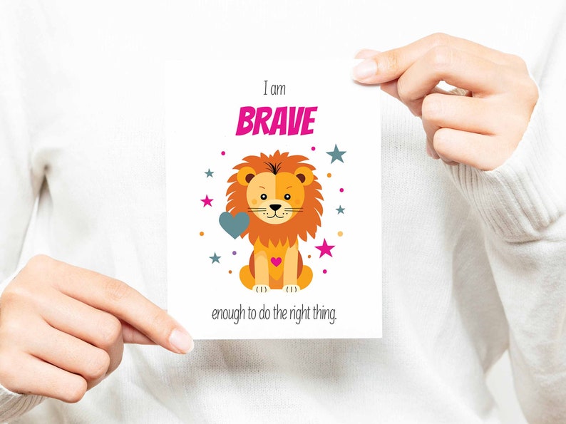 Printable Positive Affirmation Poster for Kids With the Quote, i Am ...