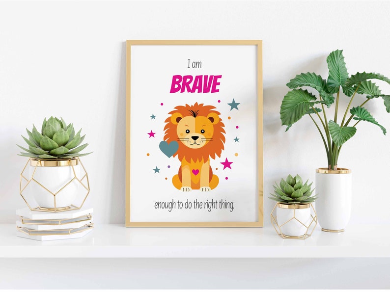 Printable Positive Affirmation Poster for Kids With the Quote, i Am ...
