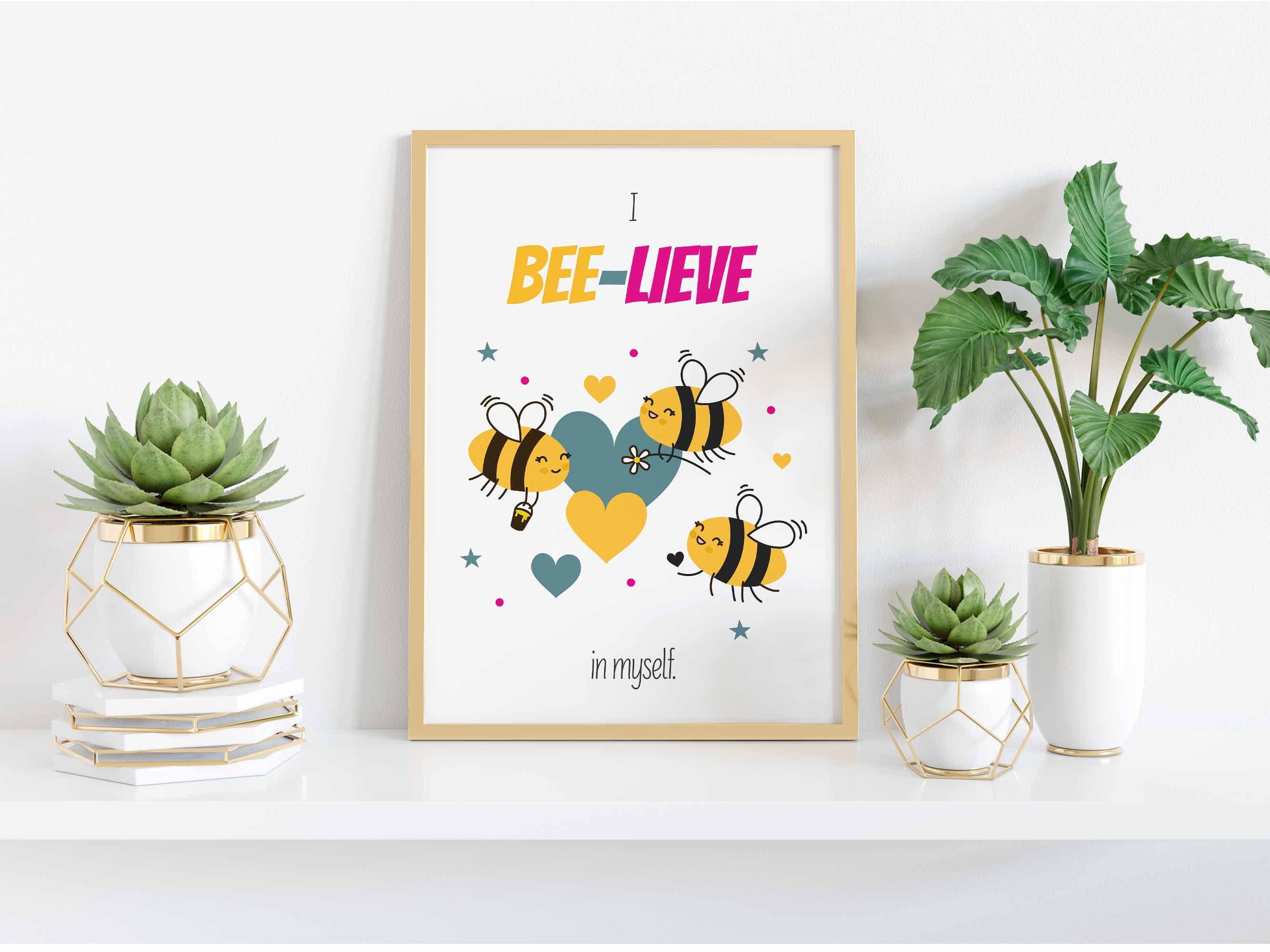 Printable Positive Affirmation Poster for Kids With the Quote, i Bee ...