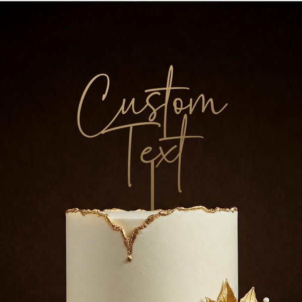 Wooden Cake Topper - Etsy UK