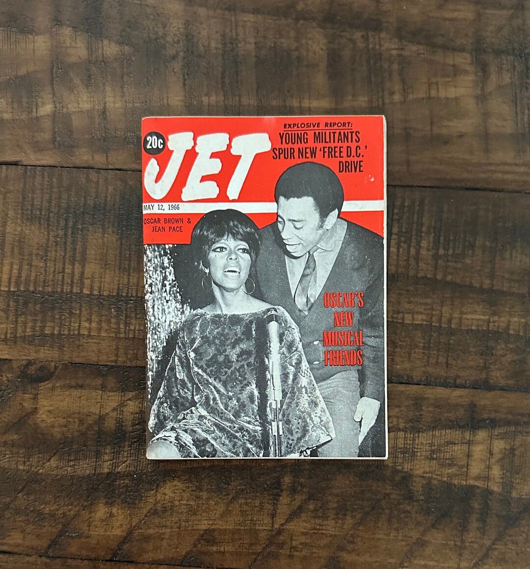 Vintage May 12, 1966 Mini JET Magazine - Oscar Brown & Judy Pace - Etsy