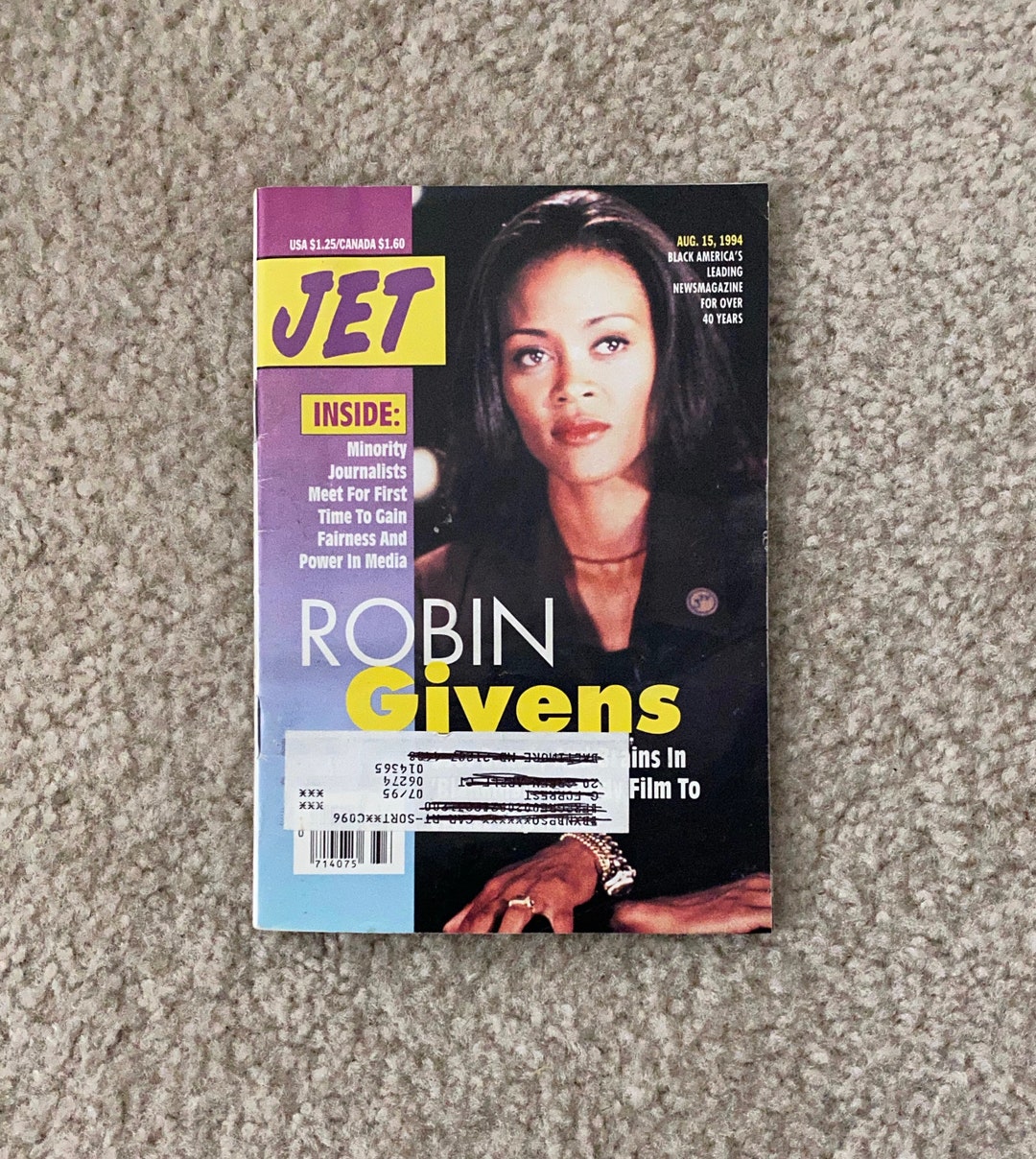 Vintage August 15, 1994 Mini JET Magazine - Robin Givens / Minority ...