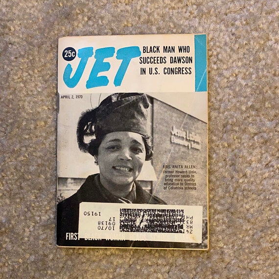 Vintage April 2 1970 Mini JET Magazine First Black Woman | Etsy