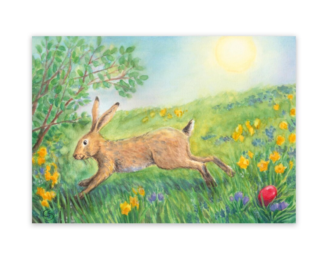 Postcard Easter Bunny Waldorf Seasonal Table - Etsy