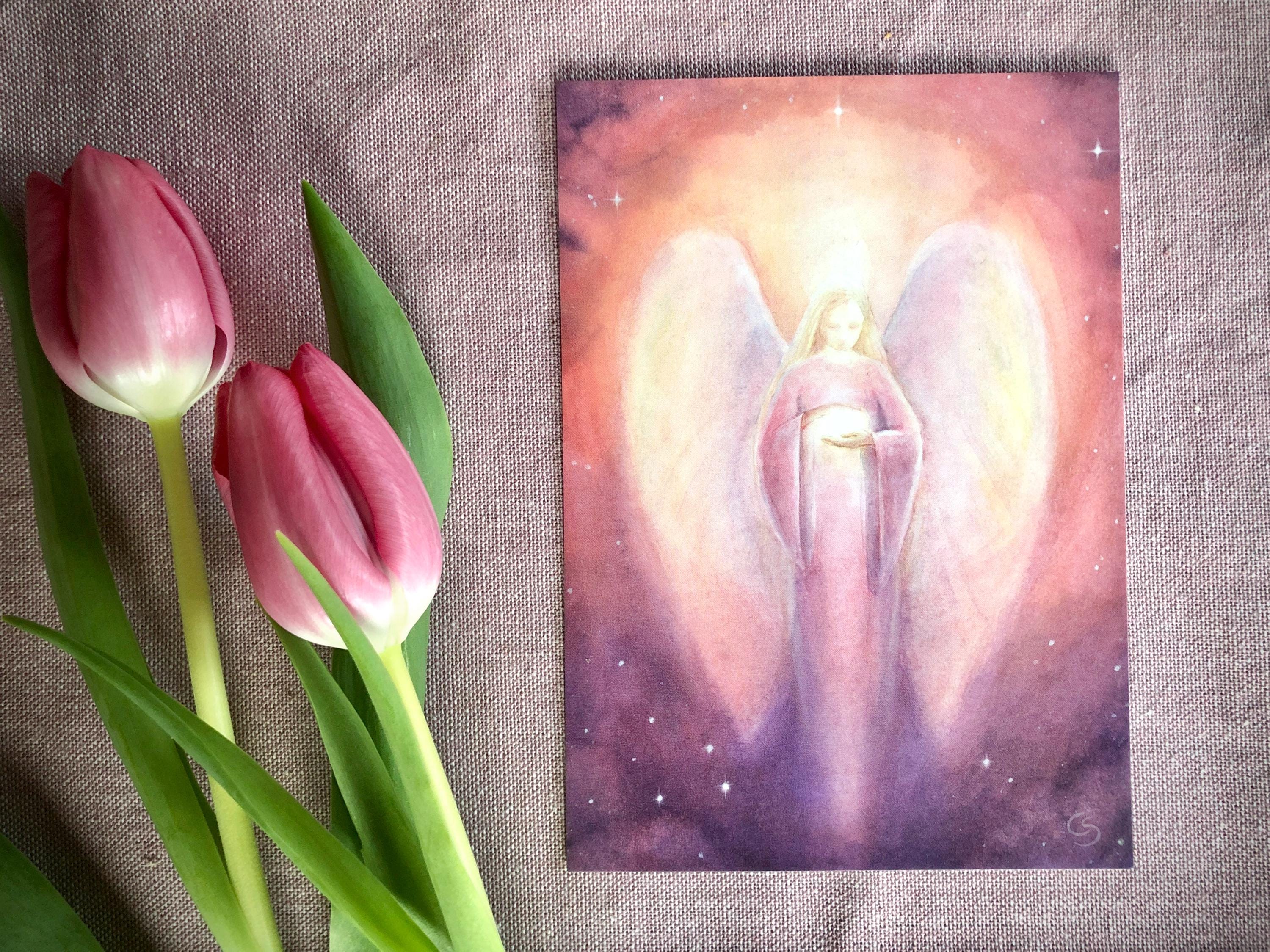 Angel Postcard, Heart Light - Etsy UK