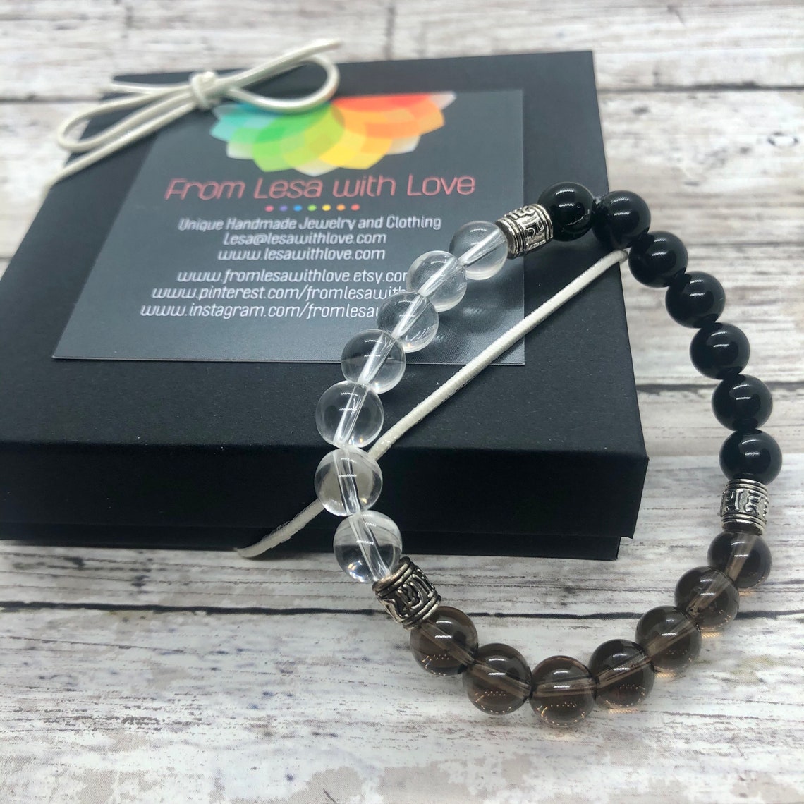 Positivity Energy and Protection Bracelet Black Tourmaline | Etsy