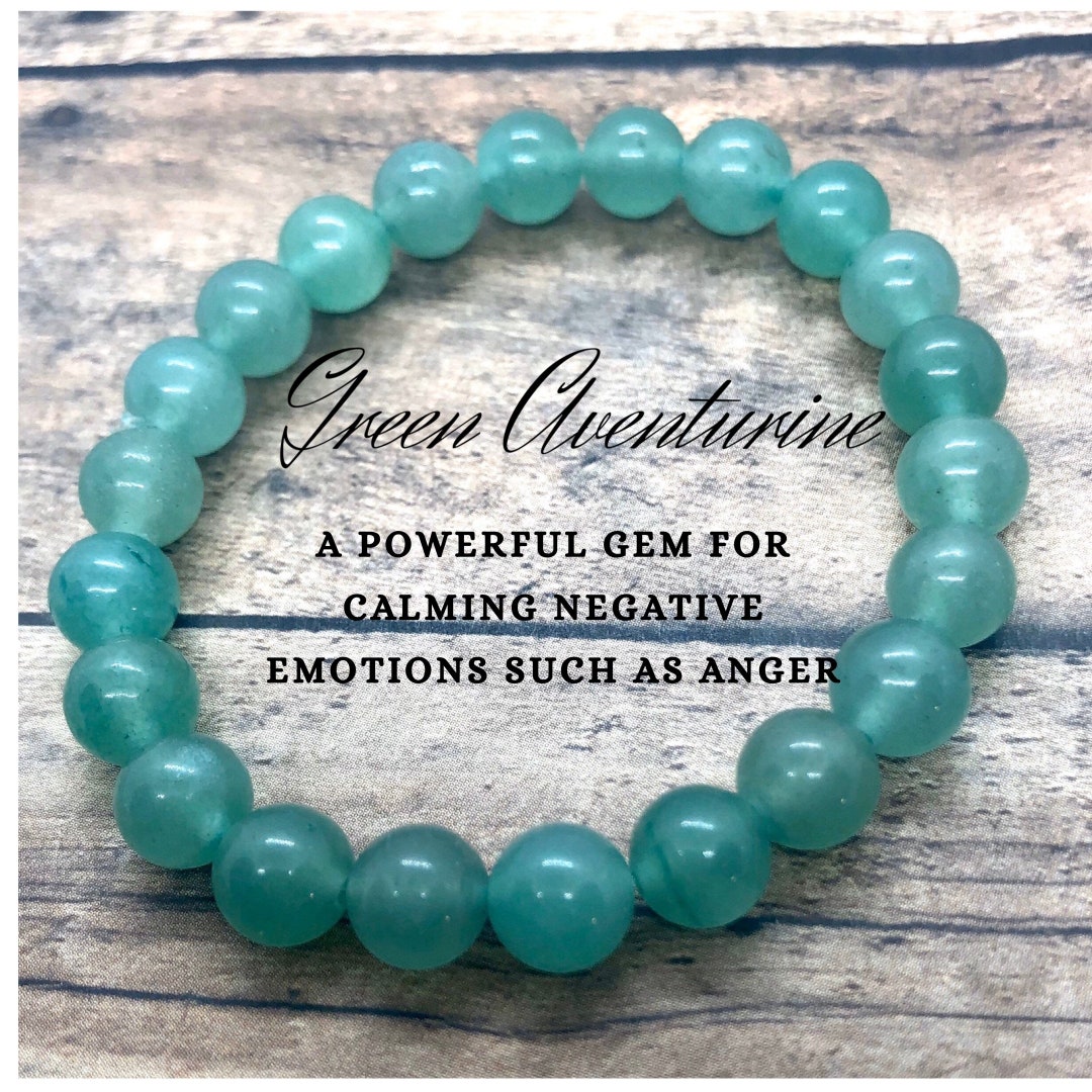 Green Aventurine Bracelet, Heart Chakra Crystal Healing Bracelet ...