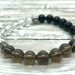 Positivity Energy and Protection Bracelet, Black Tourmaline and Smokey ...