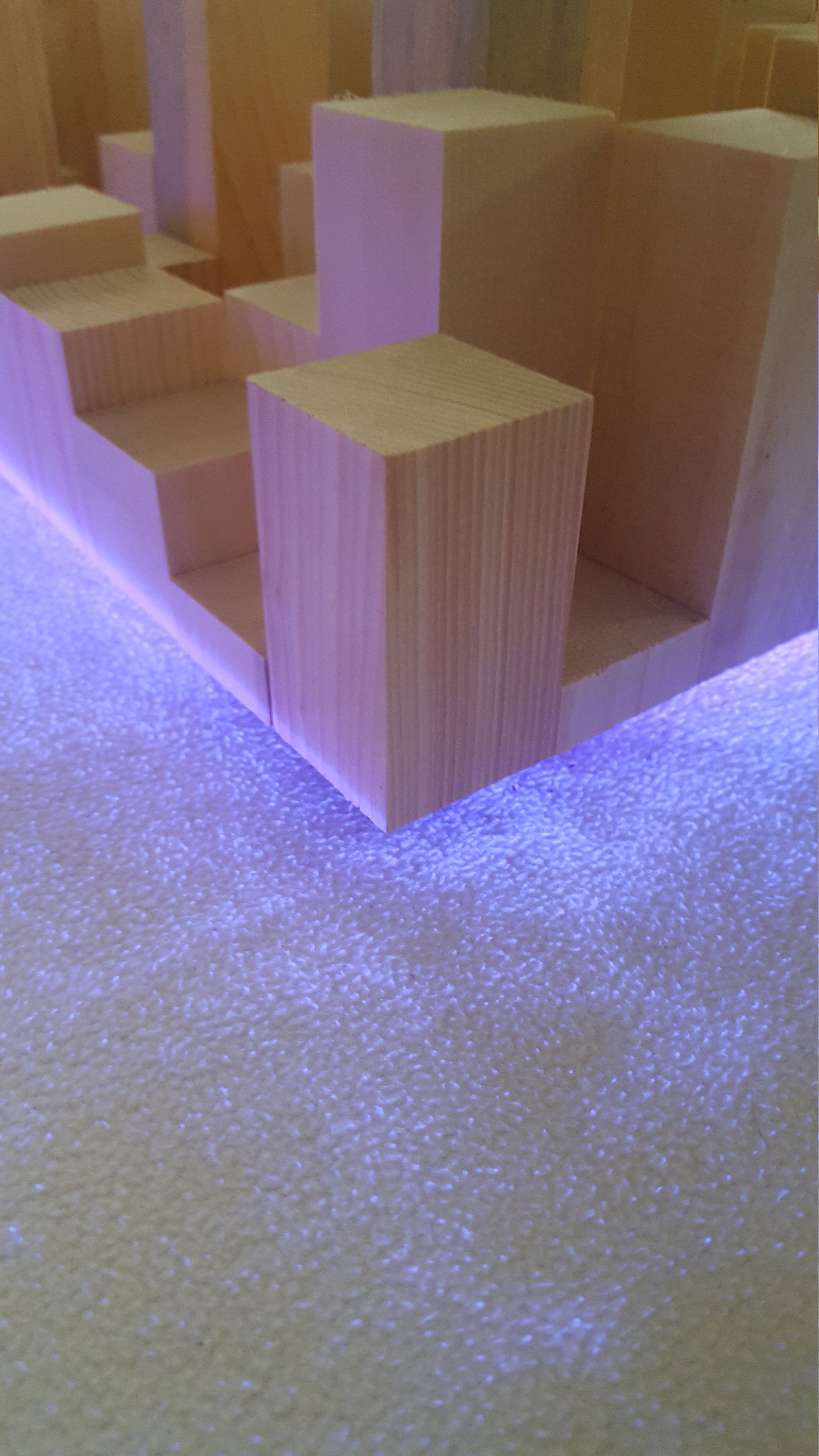 Genuine Wood Sound Diffusers // With LED Backlight 45" X 12" --- 2 Pack ...