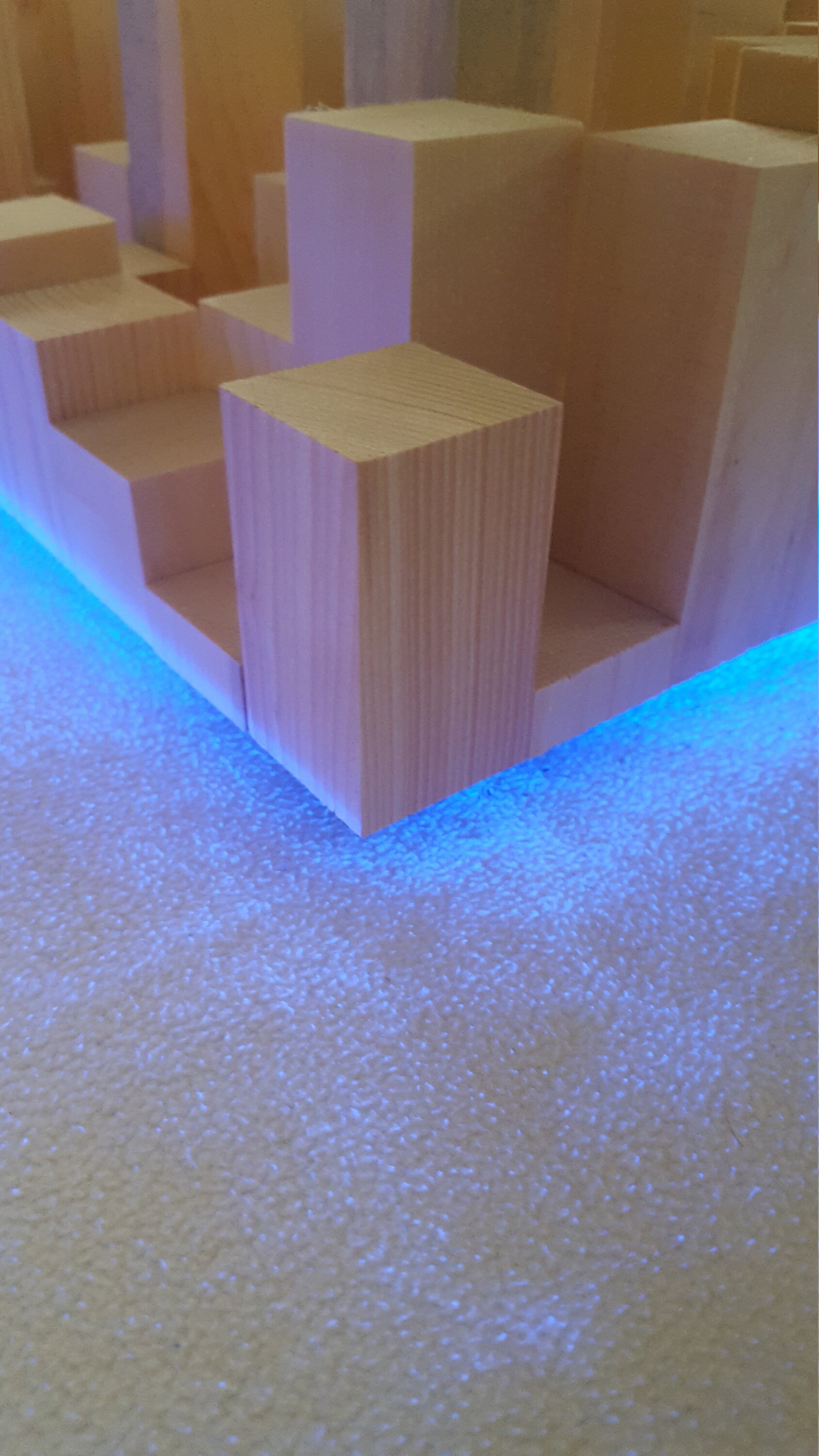 Genuine Wood Sound Diffusers // With LED Backlight 45" X 12" --- 2 Pack ...