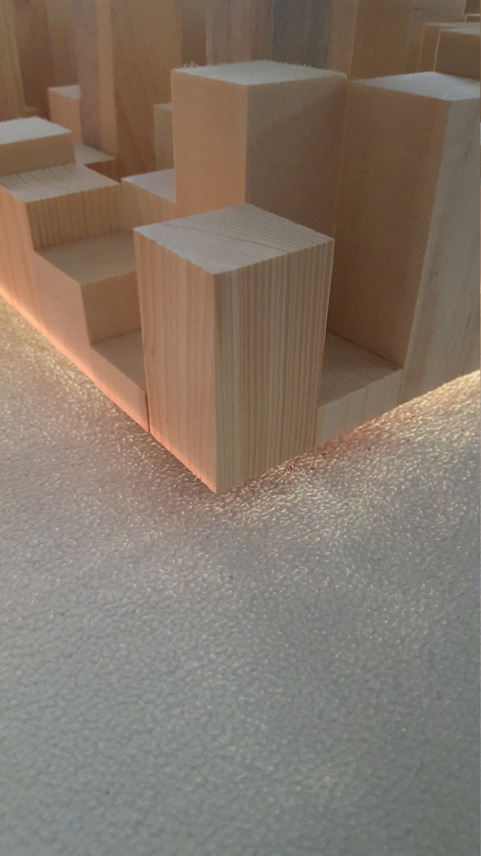 Genuine Wood Sound Diffusers // With LED Backlight 45" X 12" --- 2 Pack ...