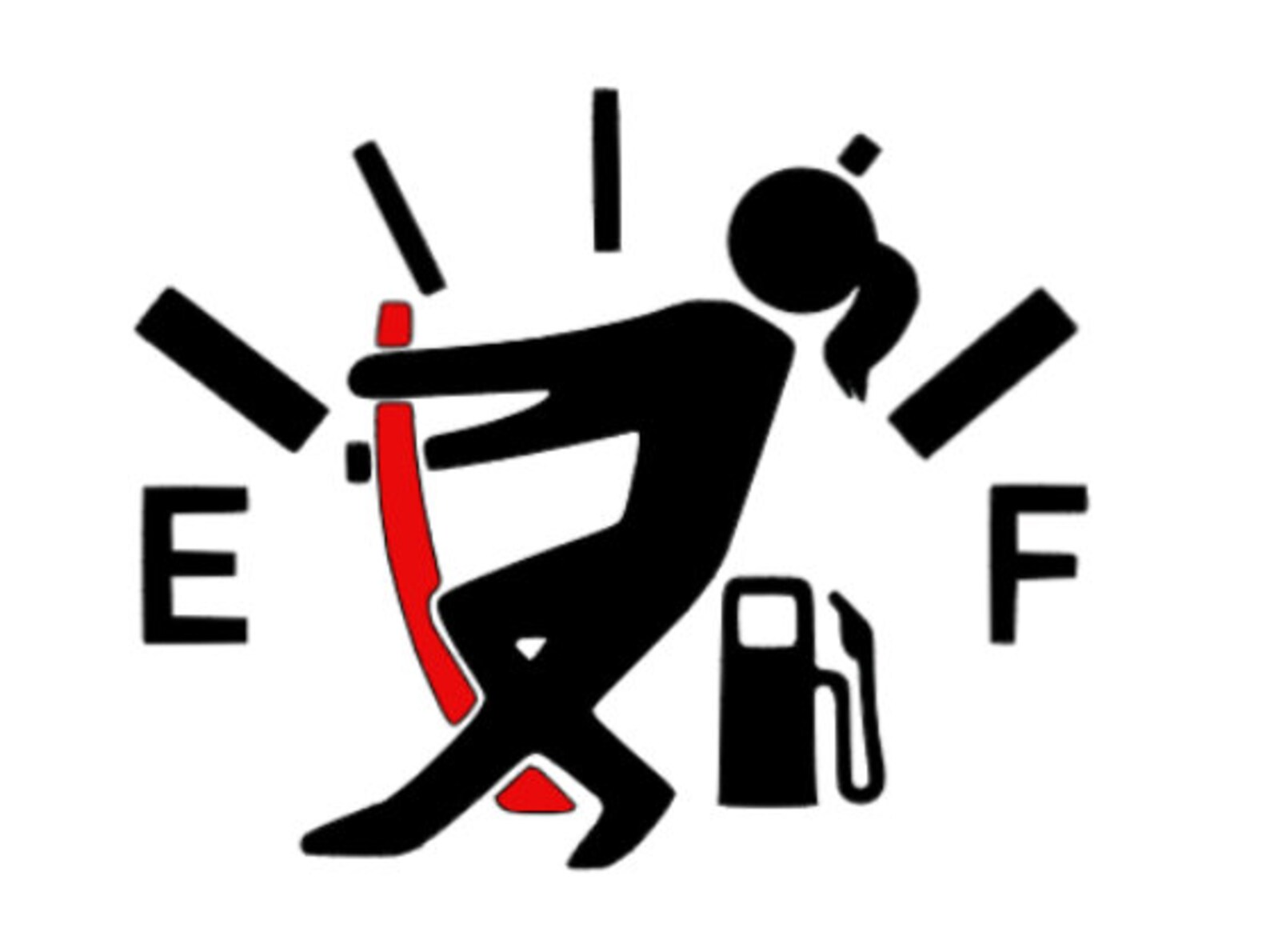 Empty Gas Tank Girl SVG Funny SVG Car Decal SVG for | Etsy