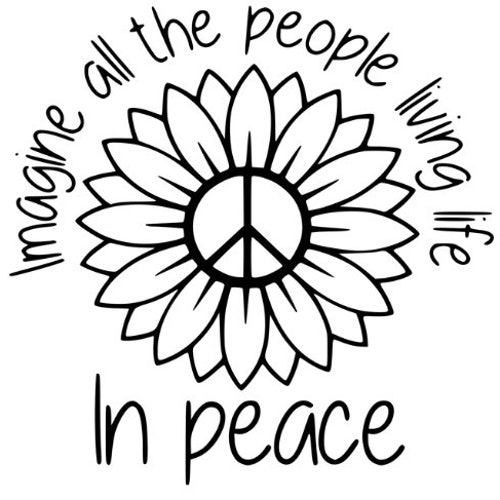 Imagine SVG Peace SVG World Peace SVG Beatles Dreamer - Etsy