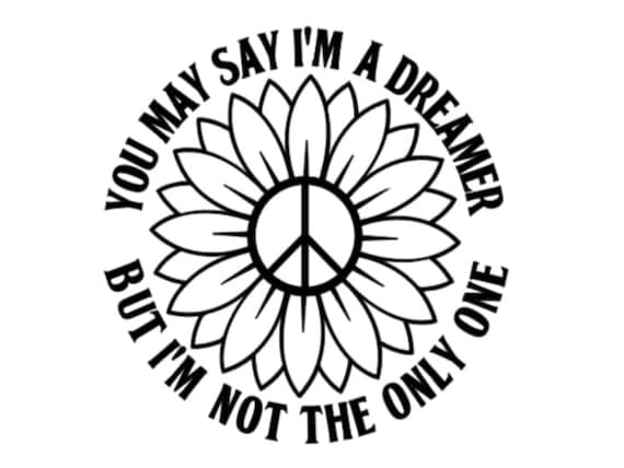 Imagine SVG Peace SVG World Peace SVG Beatles Dreamer - Etsy Australia