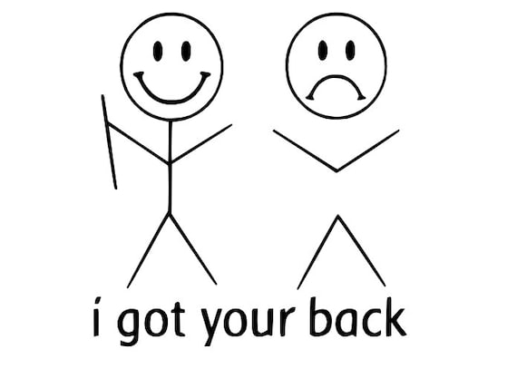 I Got Your Back Stick Figure