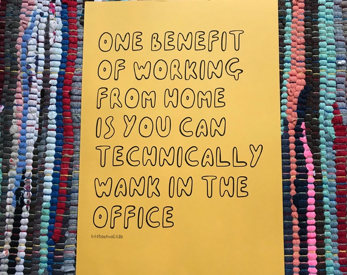 Work From Home Print - Etsy