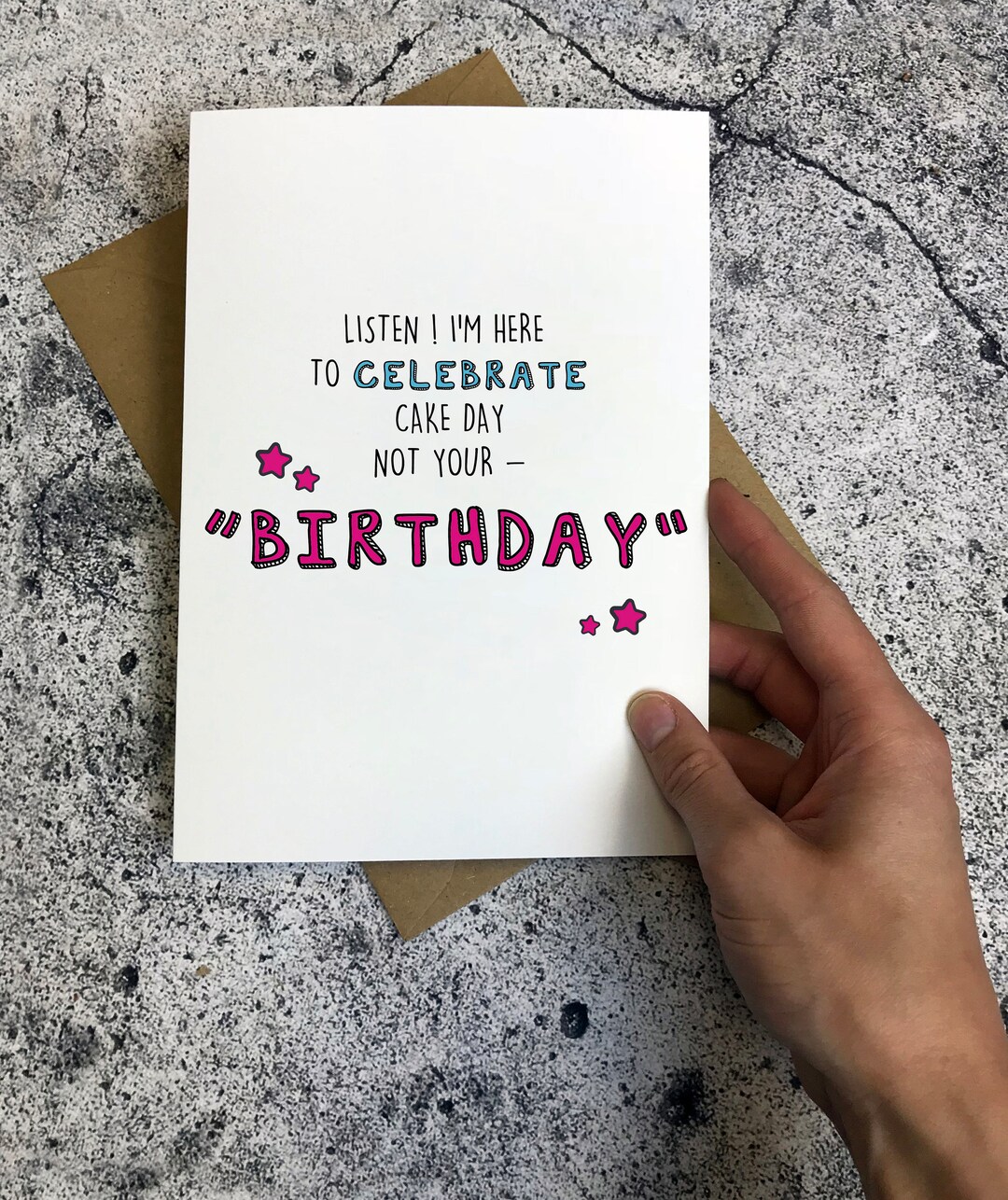Birthday Card 'celebrate Cake Day' Funny, Rude, Inappropriate, Happy ...