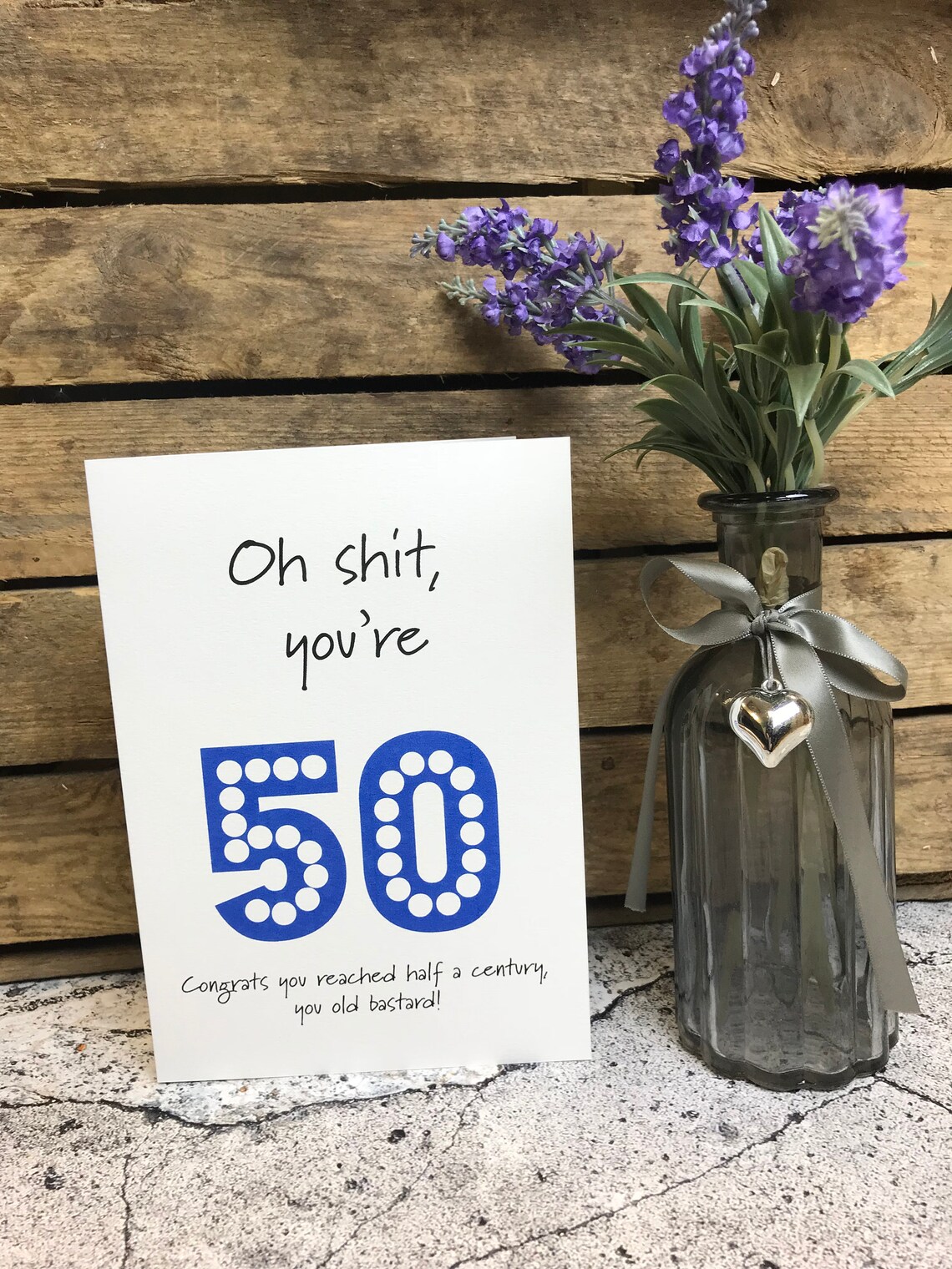50th Birthday Card Half a Century Funny, Rude - Etsy UK