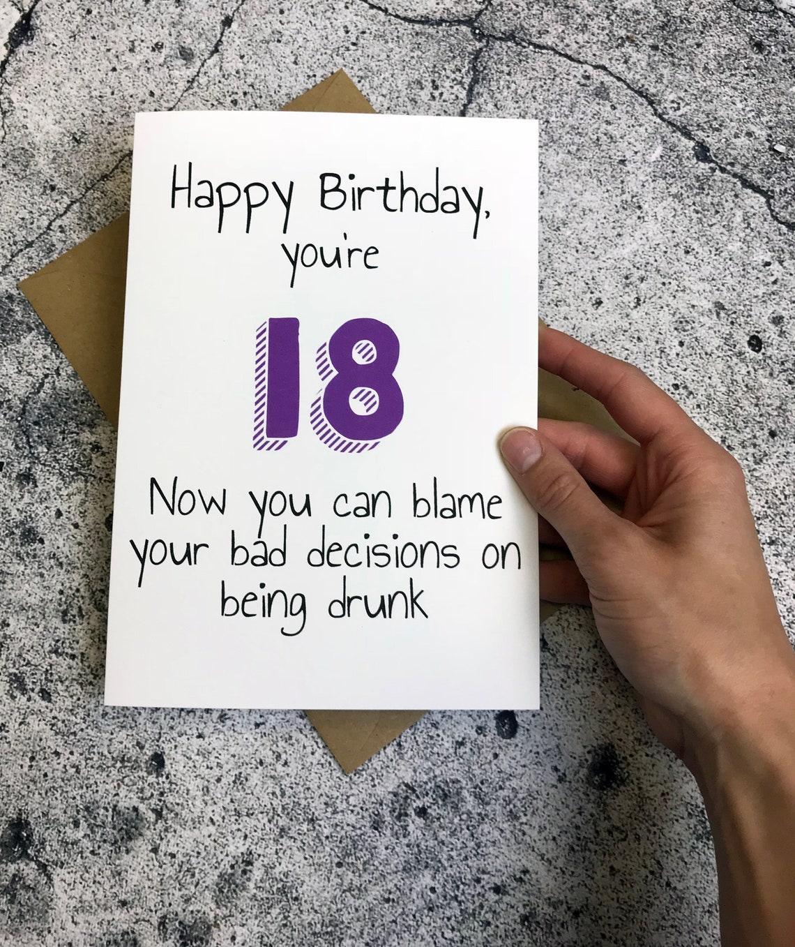 18th Birthday Card 'bad Decisions' Funny, Rude - Etsy