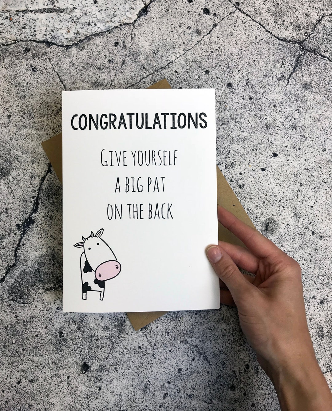 Congratulations Card 'give Yourself a Pat on the Back' Funny, Rude - Etsy
