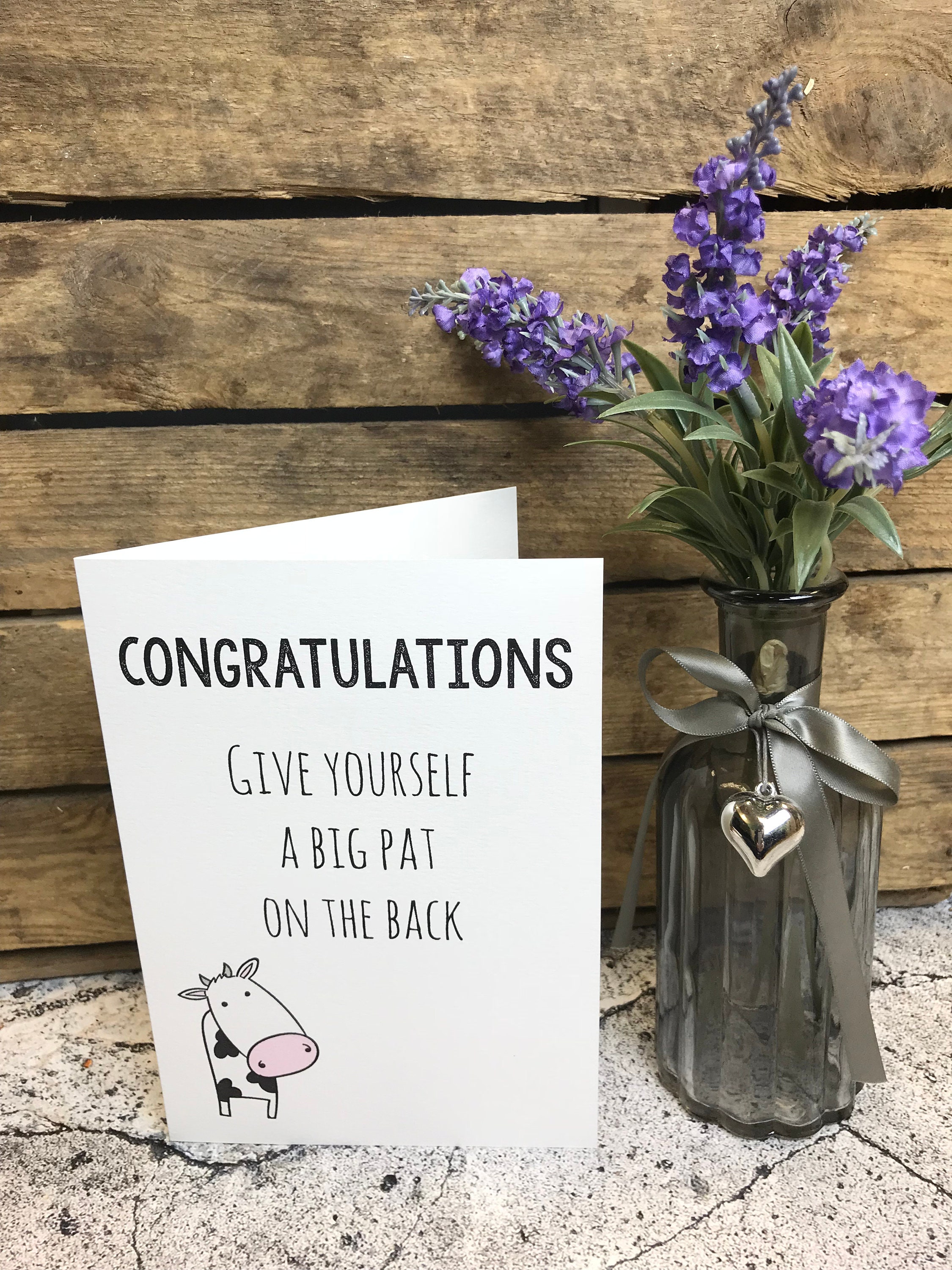 Congratulations Card 'give Yourself a Pat on the Back' Funny, Rude - Etsy