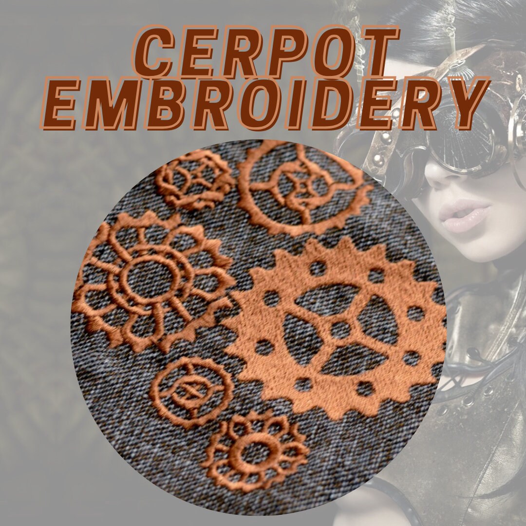 Machine Embroidery Design Steam Punk Cogs Embroidery Pattern Steampunk ...