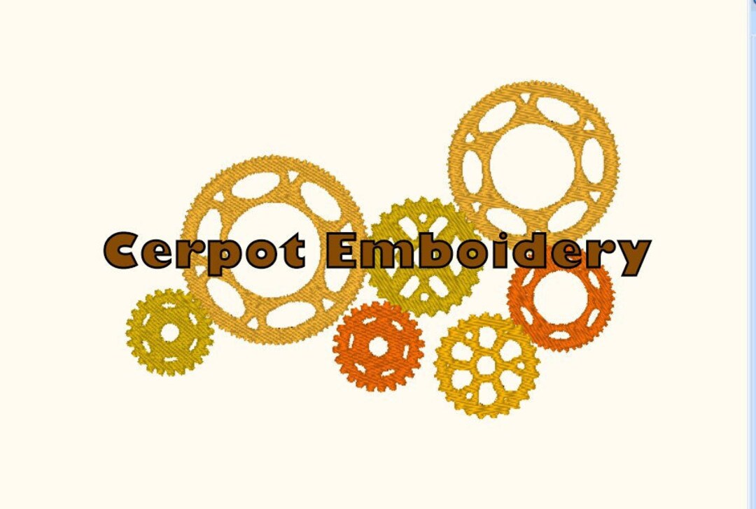 Machine Embroidery Design Steam Punk Cogs Embroidery Pattern Steampunk ...