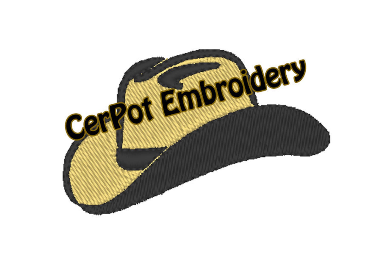 Machine Embroidery Design - Cowboy Hat Pattern - Western Old West ...